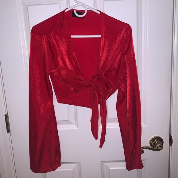 Urban Outfitters | Tops | Red Tiefront Top | Poshmark